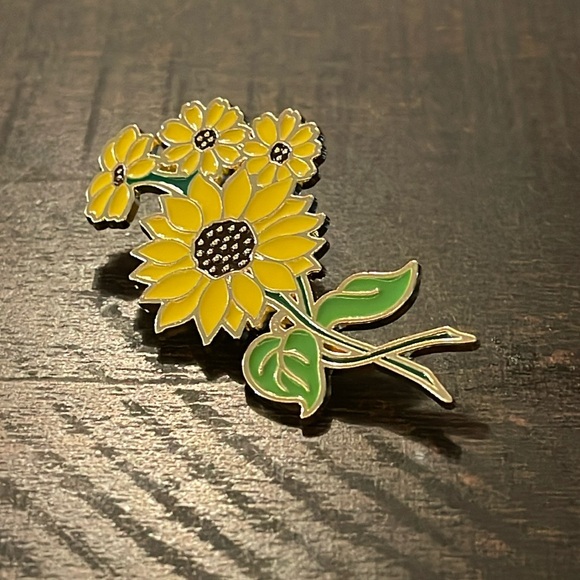 Jewelry | Sunflower Enamel Pin | Poshmark
